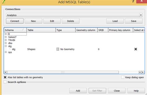 Qgis Fails To Recognize Geometry Column In Sql Server Geographic