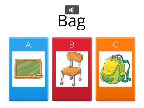 School Objects 1st Grade Quiz