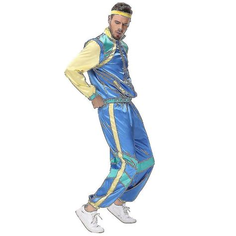 80s90s Shell Suit Party Dress Costume Retro Tracksuit 90s Hip Hop