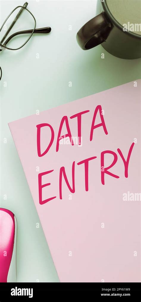 handwriting text data entry business concept process of inputting data or information into the