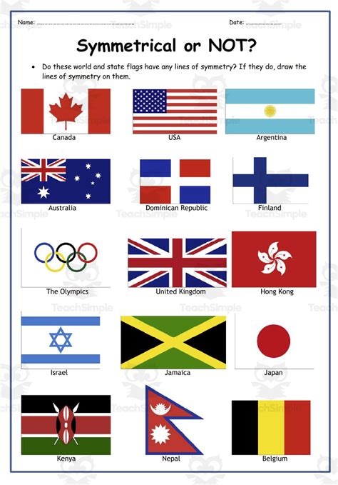 Symmetry Flags By Teach Simple