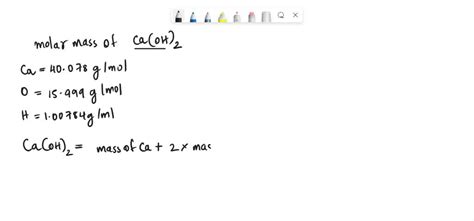 Solved The Chemical Formula For Calcium Hydroxide Is Ca Oh 2