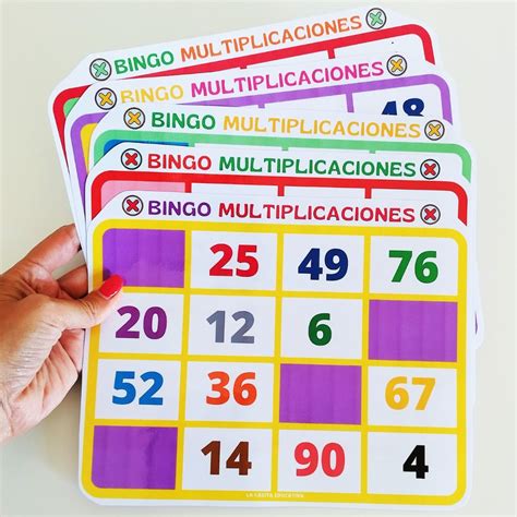 El Bingo De Las Tablas De Multiplicar Cartones Para Jugar