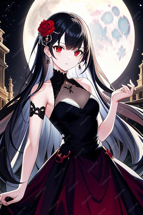 Premium Photo Anime Style Young Girl Wearing Beautiful Dress Cartoon