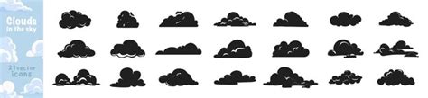 Premium Vector Cloud Icon Cloud Shape Vector Set Of Clouds Shapes