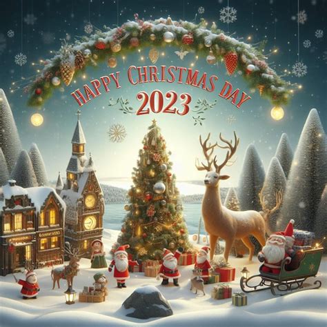 Premium Ai Image 008 Happy Christmas Day 2023