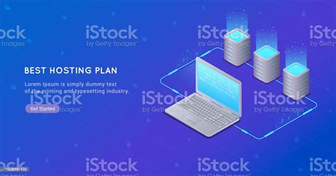 Concept Of Big Data Processing Web Hosting And Server Room Computer Internet Network
