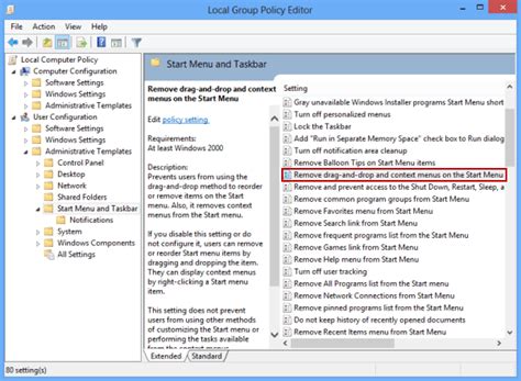 Context Menu Removed From Start Menu On Windows