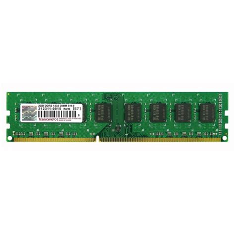 2gb transcend ddr3 1333mhz pc3 10600 cl9 desktop memory module 240 pins