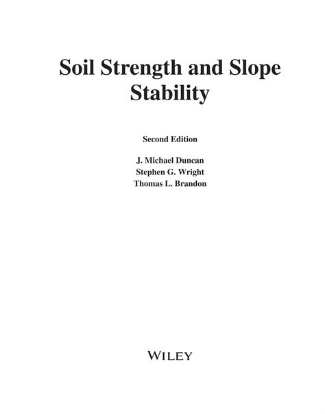 Soil Strength And Slope Stabilitypdf