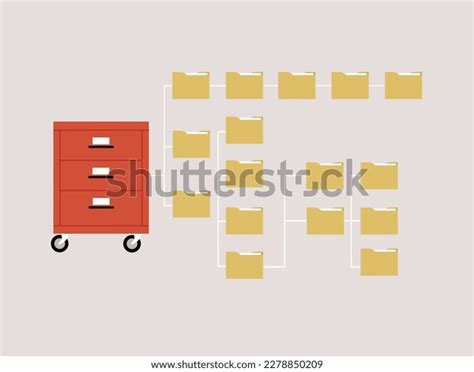 File Management Concept Data Storage Folders Stock Vector Royalty Free 2278850209 Shutterstock