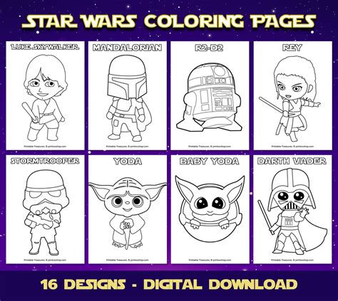 Star Wars Characters Coloring Pages [2025]