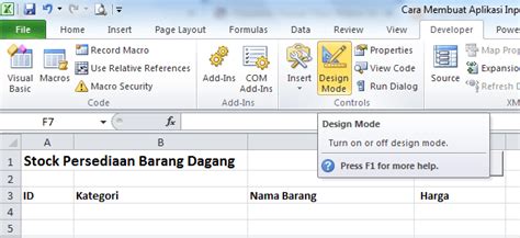 Cara Membuat Aplikasi Input Data Dengan Macro Excel