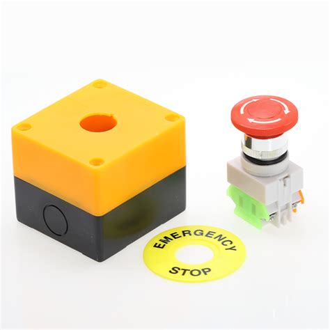 1PCS Plastic Shell Red Sign Push Button Switch DPS Grandado