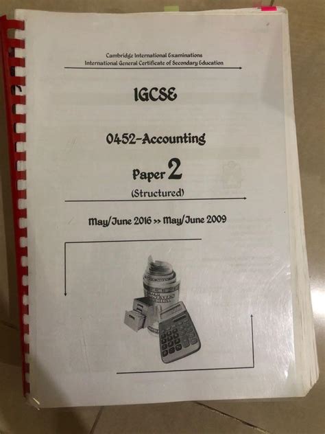 Igcse Accounting Paper 1 And2 Hobbies And Toys Books And Magazines
