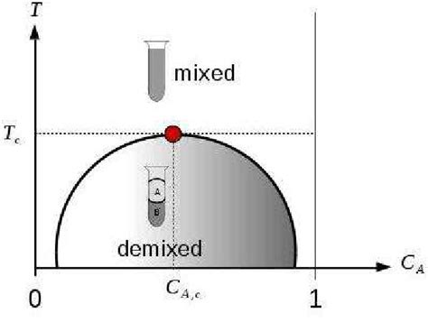 Schematic Phase Diagram Of A Binary Mixture Of Liquids A And B With An