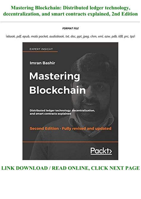 Pdf Mobi Epub Mastering Blockchain Distributed Ledger Technology Decentralization And Smart