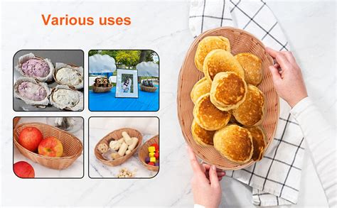 Kukmakri Oval Wicker Baskets Bulk 27 Pack Bread And T