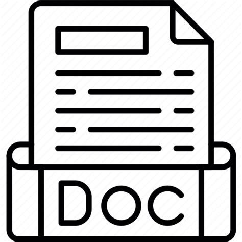 Doc File Format Document Extension Icon Download On Iconfinder