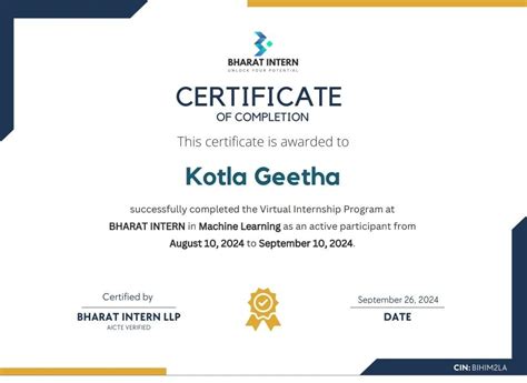 Geetha Kotla On Linkedin Excited To Share That I Have Successfully Completed A Machine Learning