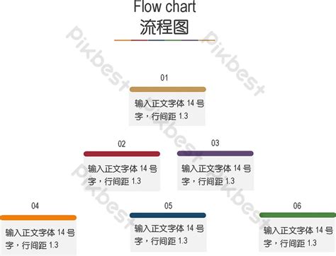 Flow Chart Information Visualization Chart Set PPT Template PowerPoint PPTX Template Free