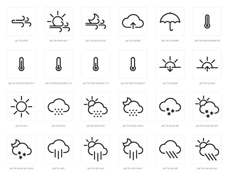 free weather icons font set