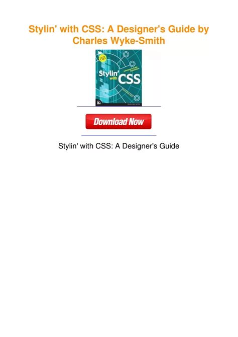 Ppt Stylin With Css A Designers Guide By Charles Wyke Smith