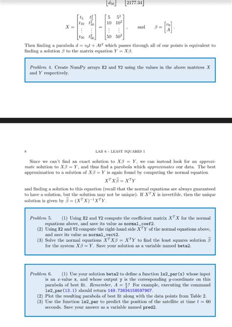 Python Problem Create NumPy Arrays X And Y Chegg