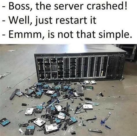 when the server crashes