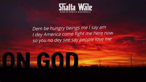 Shatta Wale On God Lyrics Video Youtube