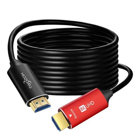 Twozoh 8k ファイバー Hdmi ケーブル 75m 高速hdmi 2 1 光 ファイバーコード 48gbps 8k 60hz 4k
