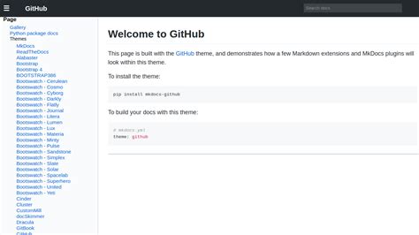 github mkdocs catalog trophy a list of awesome mkdocs projects and