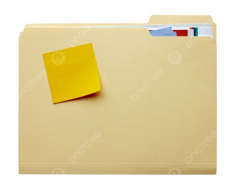 Manila Folder With Blank Stickie Yellow Tab Yellow Blank Png