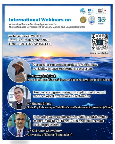 International Webinar Series On Advancing Remote Sensing Applications For Ocean Sustainability