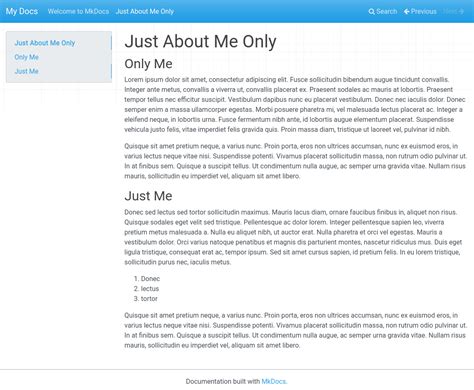 Documentation With Mkdocs