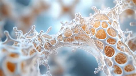 3d Rendering Of Fibroblast Activity In Wound Healing Process Stock