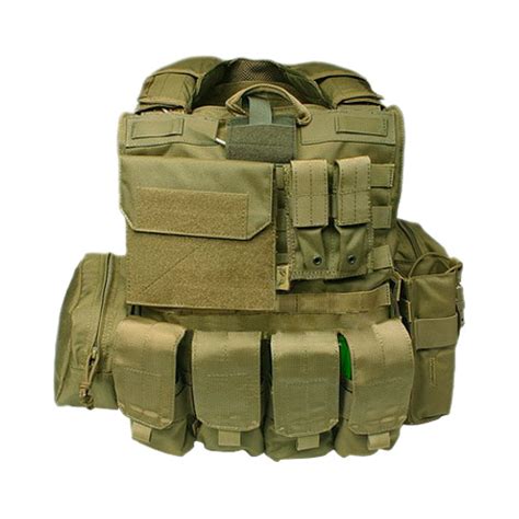 Flyye Tactical Force Recon Range Vest Ver Mar Pouches Set Molle Webbing Khaki