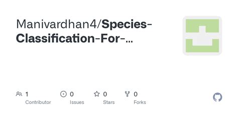 GitHub Manivardhan Species Classification For Forest Survey And Monitoring