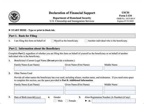 What Is Form I 134 Iqlaw Llc Immigration Law Firm