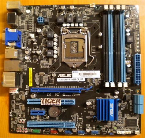 Asus P7H55-M Rev 1.02G Mainboard +Blende Sockel 11