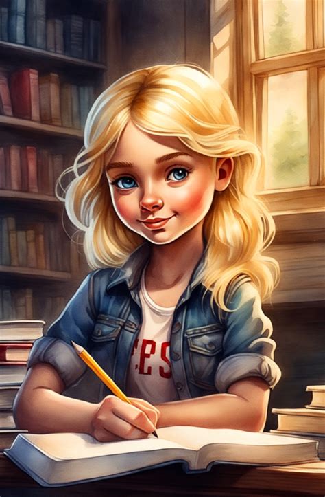 Download Ai Generated Girl Study Royalty Free Stock Illustration
