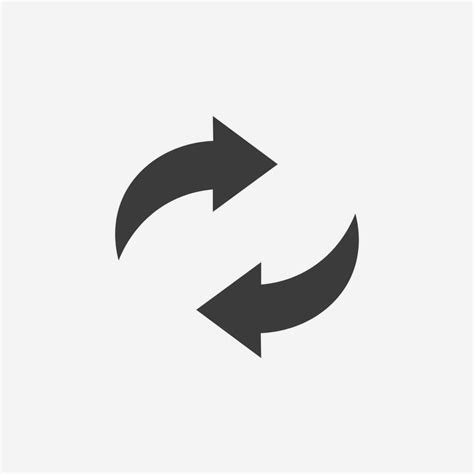 rotation update arrow reload refresh direction rotate icon vector