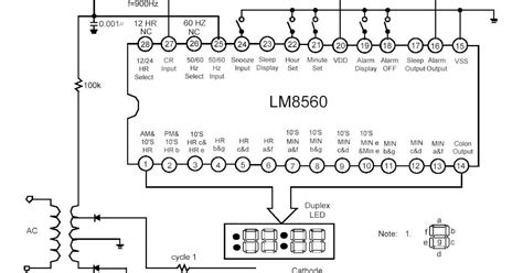 Digital Alarm Clock Schematic