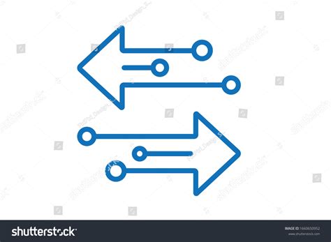 Transfer Arrows Outline Icon Vector Isolate Stock Vector Royalty Free