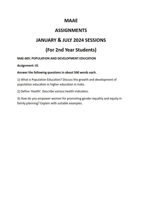 Ignou Mae 5 Solved Assignment 2024 English Medium Ignou Solved Assignment