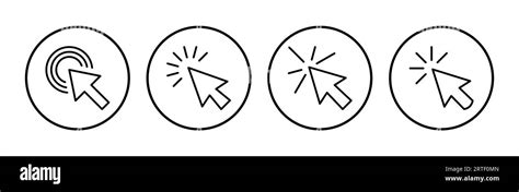 Click Icon Vector Cursor Icon Vector Pointer Sign Stock Vector Image