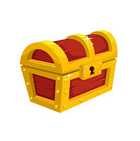 Treasure Chest Locked Object Cartoon Illustration Vector 21573621