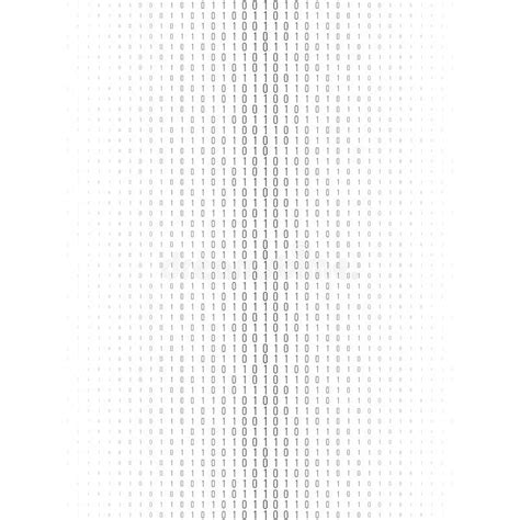 Binary Code Black And White Background Stock Illustration