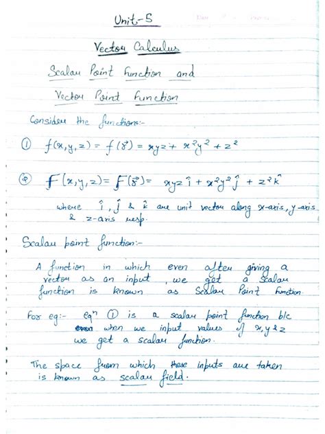 Divergence And Curl Unit 5 Pdf