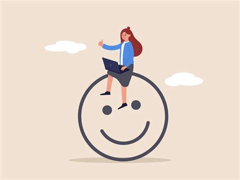 Premium Vector Work Happiness Concept Job Satisfaction Passion Or Enjoyment Working With Company